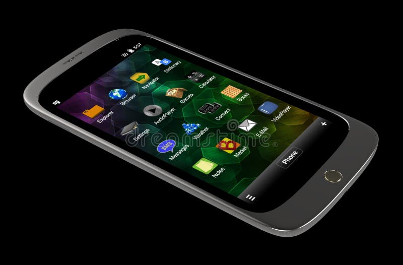 Generic smartphone stock illustration. Illustration of gadget - 25425328