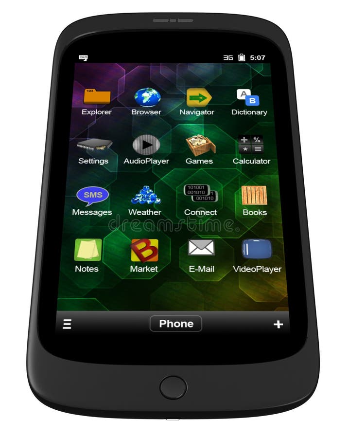 Generic smartphone stock illustration. Illustration of touch - 25425337