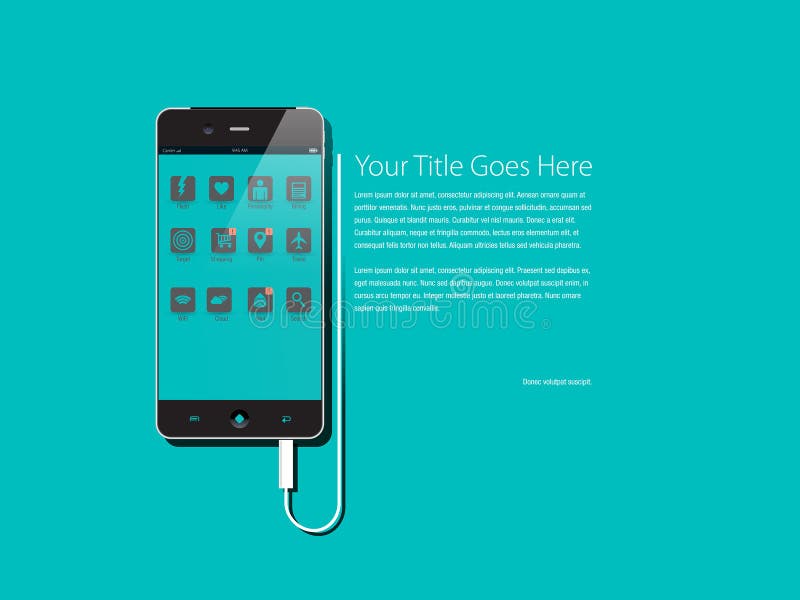 Generic Smartphone Charging Design Template Stock Vector - Illustration ...