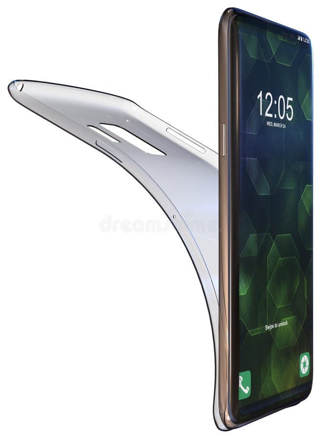 Flexible Generic Smartphone Stock Illustration - Illustration of ...