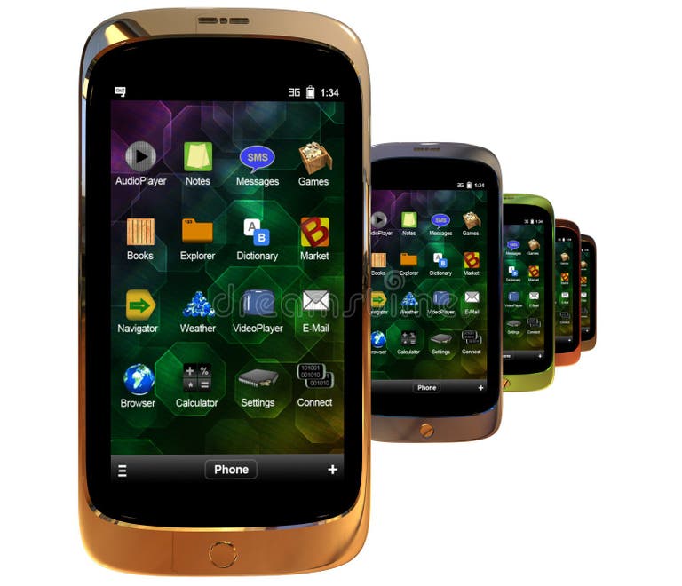 Generic smartphones stock illustration. Illustration of equipment ...