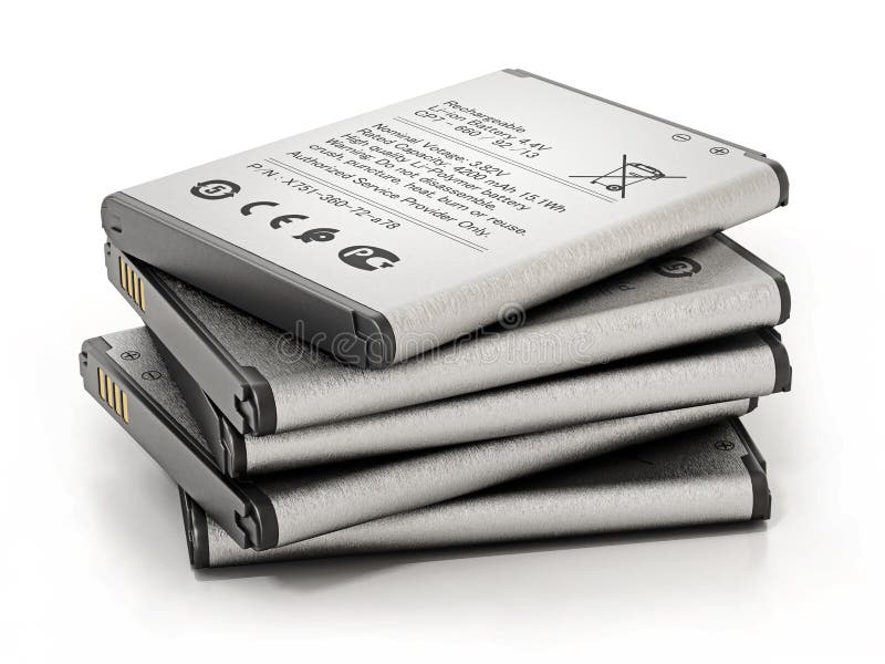 Generic AA Batteries with the Label `Lithium Ion` Stock Illustration ...