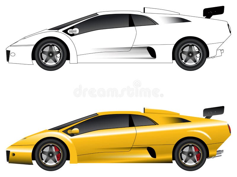 Generic sports car vector stock vector. Illustration of auto - 5765750