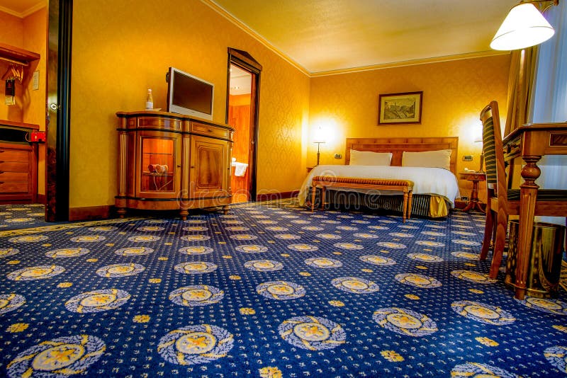 A generic hotel room stock image. Image of chair, motel - 4096585