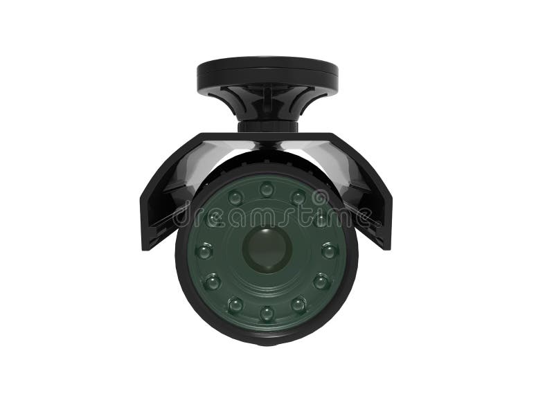Generic Surveillance Camera - Front View Stock Photo - Image of ...