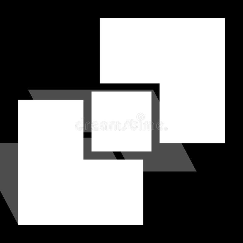 Generic Symbol with Overlapping Squares. Conceptual Icon for Uni Stock ...
