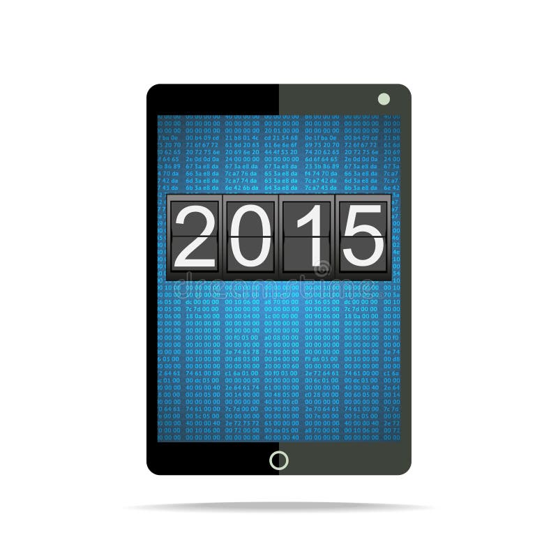 Generic Tablet with Stacks of Bitcoins on Screen Stock Illustration ...