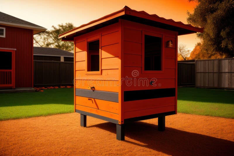 A Generic Timber Backyard Shed Stock Illustration - Illustration of ...