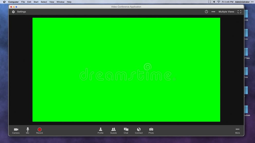 Generic Video Conferencing Interface with Green Screen Frame for ...