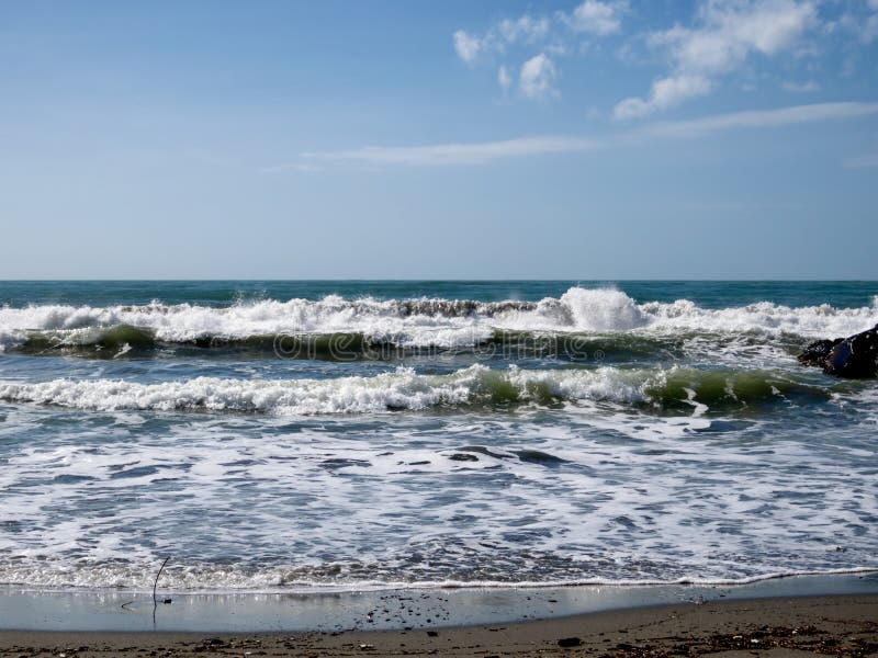 Generic Waves,sea View with Horizon. Stock Image - Image of horizon ...