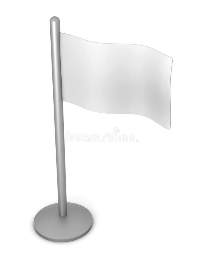 Generic white Flag stock illustration. Illustration of pole - 19826737