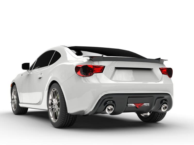 White Sports Car Back View Stock Illustrations – 1,204 White Sports Car ...