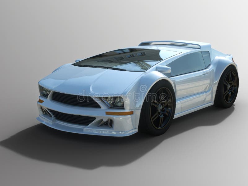 Generic white sports car stock illustration. Illustration of fast ...