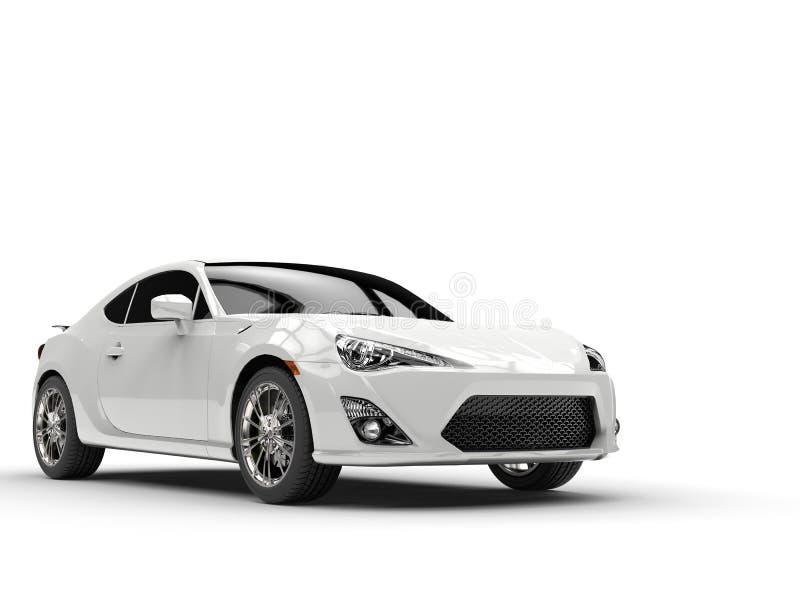 Generic White Sports Car - Studio Shot Stock Illustration ...