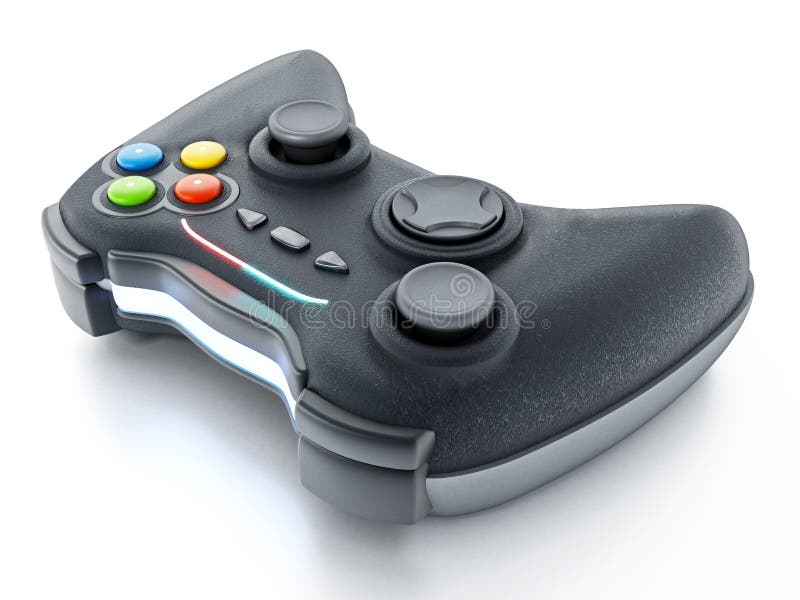 Generische Gamecontroller Lokalisiert Auf Weißem Hintergrund Abbildung ...