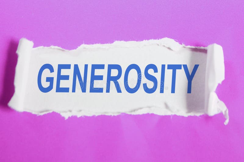 Generosity Text, Written on Paper, Balance in Life Stock Image - Image ...