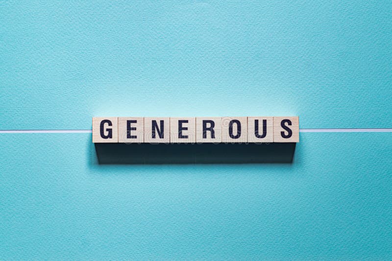 Generous Cube Letters Sign Wooden Cubes Stock Photos - Free & Royalty ...