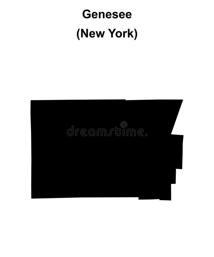 Genesee outline map stock vector. Illustration of vector - 361728116