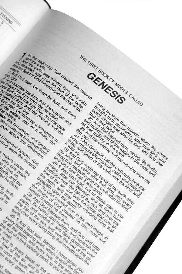 Genesis Chapter One stock image. Image of moses, paper - 54128375
