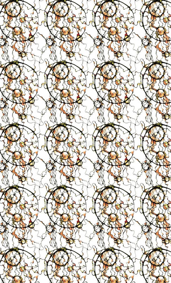 Genesis Pattern - the Flower of Life Red Stock Illustration ...