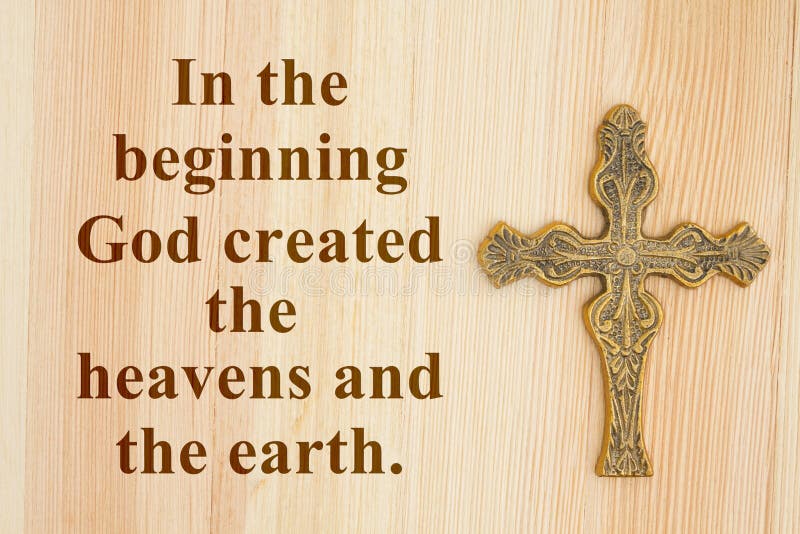 Genesis 1 - the Beginning Text Stock Image - Image of christianity ...
