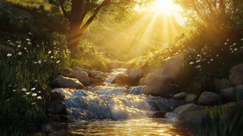 Genesis the Birth of Light a Photorealistic Representation of Creation ...