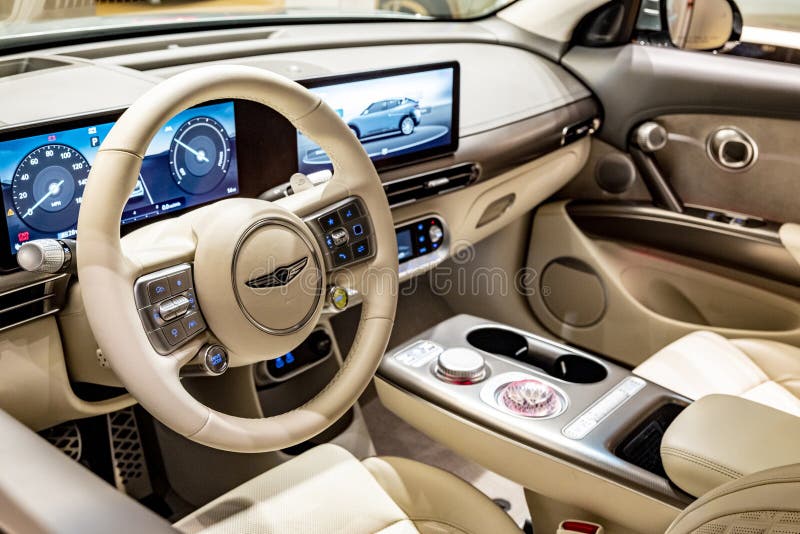 Genesis luxurious interior editorial photo. Image of concept - 293340276