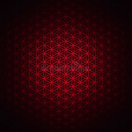 Genesis Pattern - the Flower of Life Red Stock Illustration ...