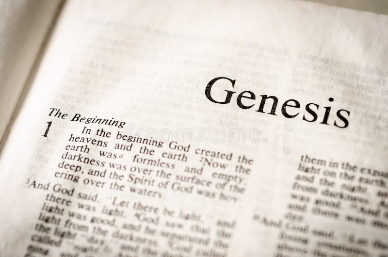 Genesis text header. stock image. Image of text, christian - 34140045