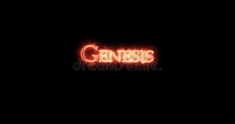 Genesis Written with Fire. Loop Stock Footage - Video of history ...