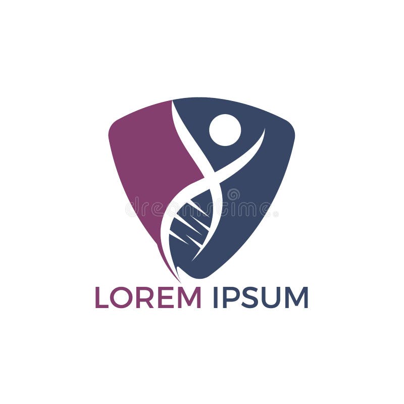 Human DNA and Genetic Logo Design. Stock Vector - Illustration of ...