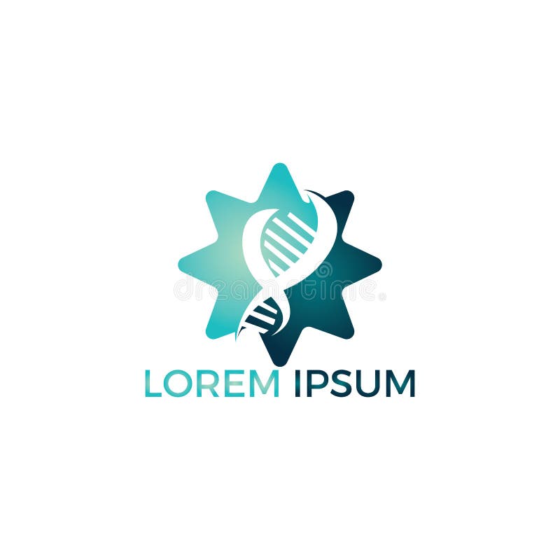 Science Genetics Vector Logo Design. Stock Vector - Illustration of ...