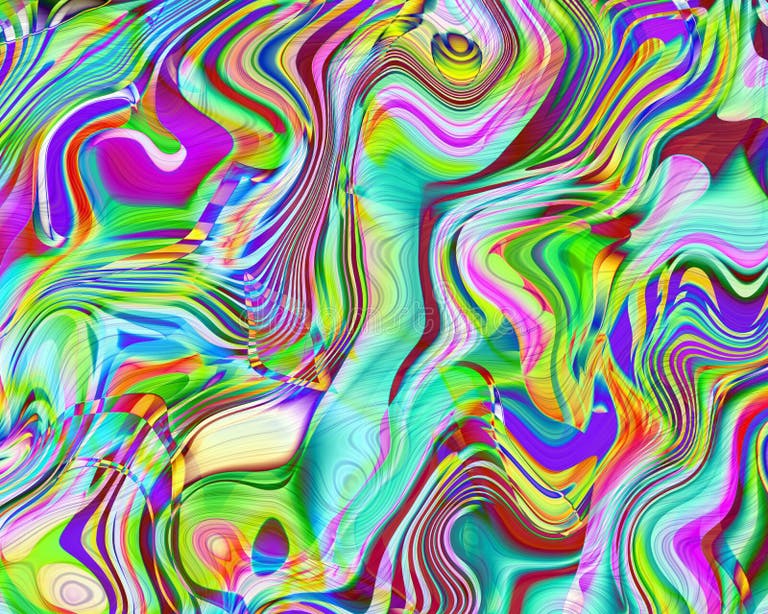 Genetic Art Marbelized Multicolor Forms a Stock Illustration ...