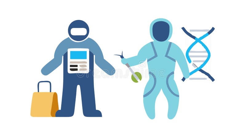 Genetic Astronaut Icon for Human Adaptation To Space, Vector Design ...