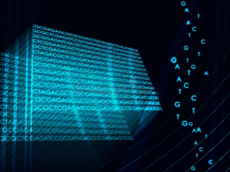 3d genetic code stock illustration. Illustration of biotech - 1497282