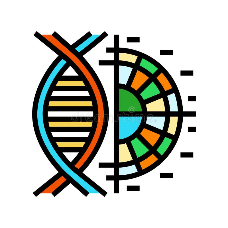Genetic Code Biochemistry Color Icon Vector Illustration Stock ...