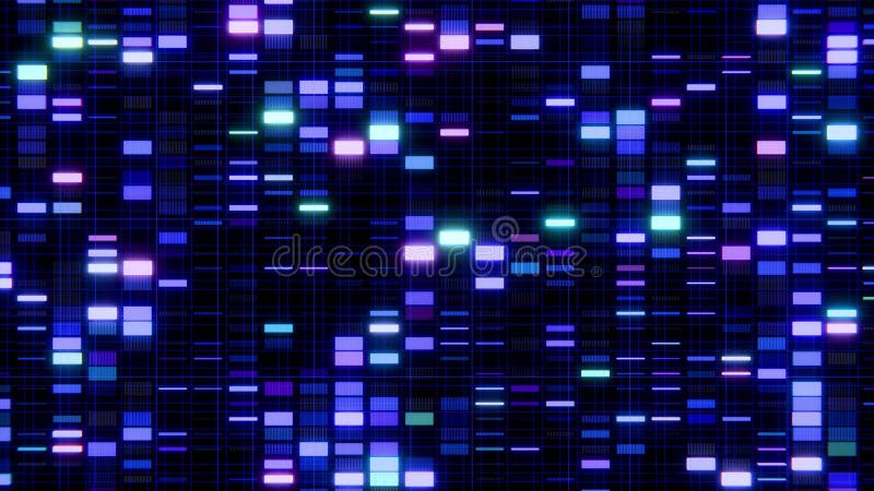Genetic Code Cascade Digital DNA Sequence Loop Stock Video - Video of ...