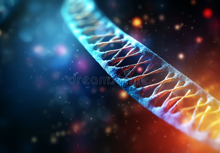 Genetic Code DNA Molecule Structure on Digital Background Stock ...