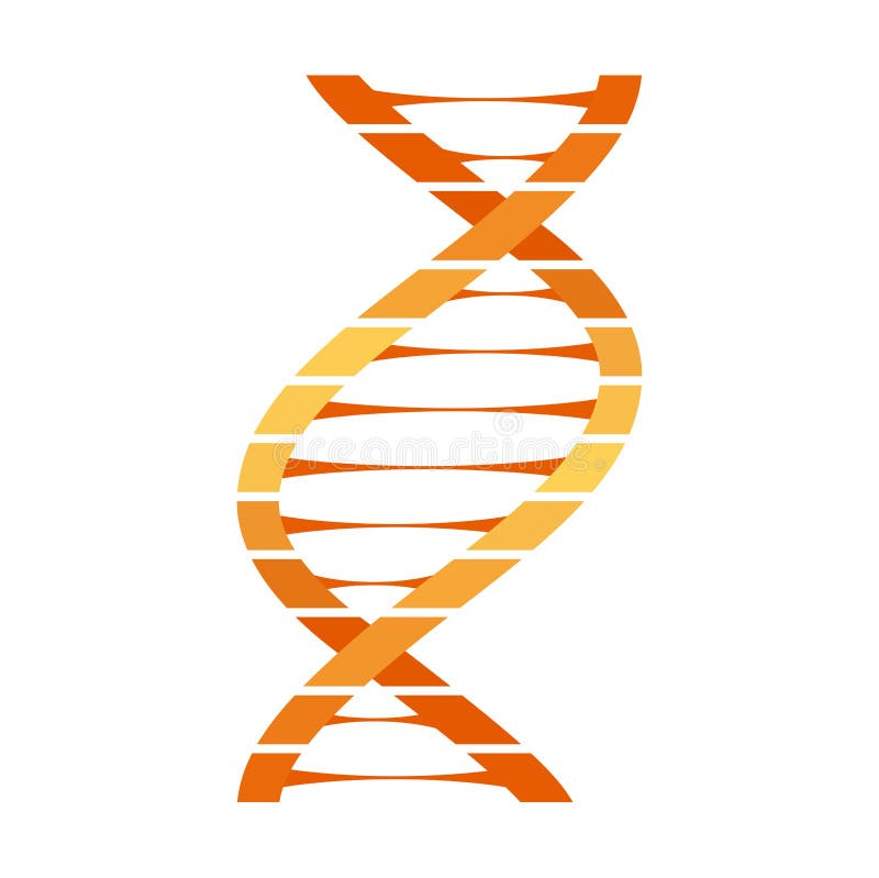 Genetic Code, Twisted DNA Molecule Isolated Icon Stock Illustration ...