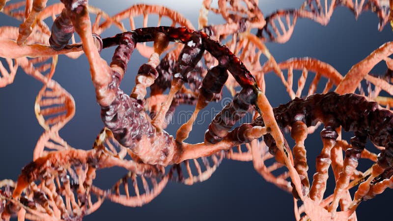 Genetic Dna Disorder and Damage, Mutation or Radiation Effect ...