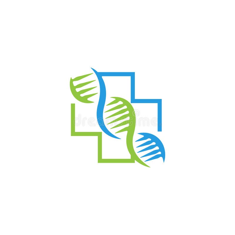 Genetic DNA Icon Logo Vector Illustration Concept Stock Vector ...