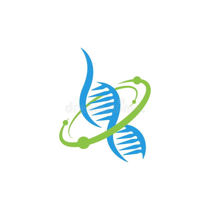 Genetic DNA Icon Logo Vector Illustration Concept Isolated in Shield ...