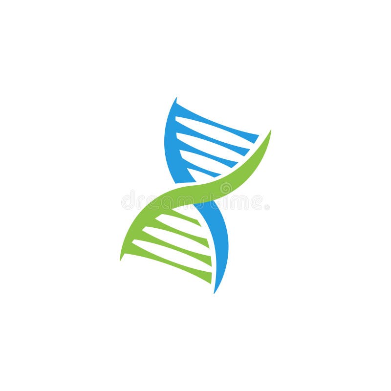 Genetic DNA Icon Logo Vector Illustration Concept Isolated in Shield ...