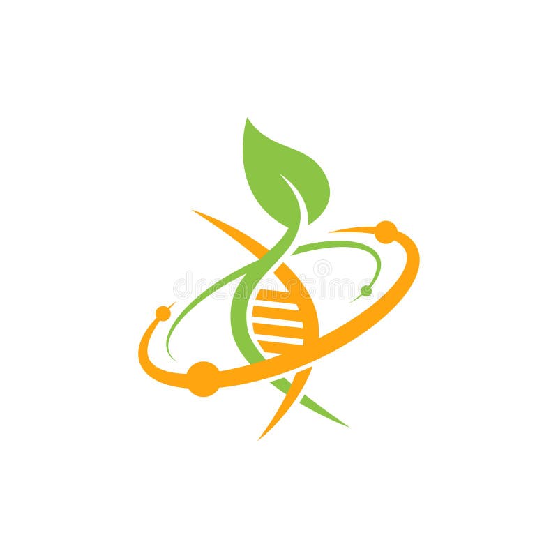 Genetic DNA Icon Logo Vector Illustration Concept Isolated in Shield ...