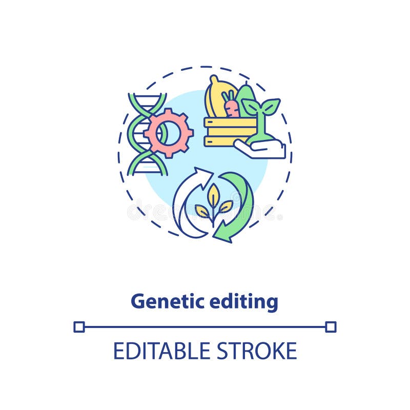 Genetic Editing Concept Icon Stock Vector - Illustration of isolated ...