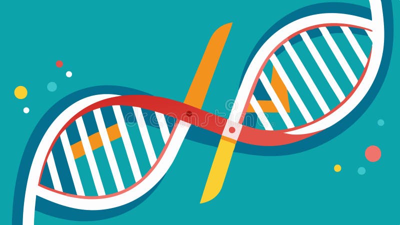 Genetic Editing Tools a Vector Illustration of CRISPR Technology with ...