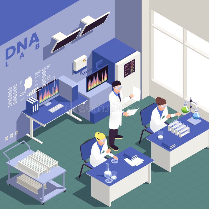 Genetic Engineering Laboratory Background Stock Vector - Illustration ...