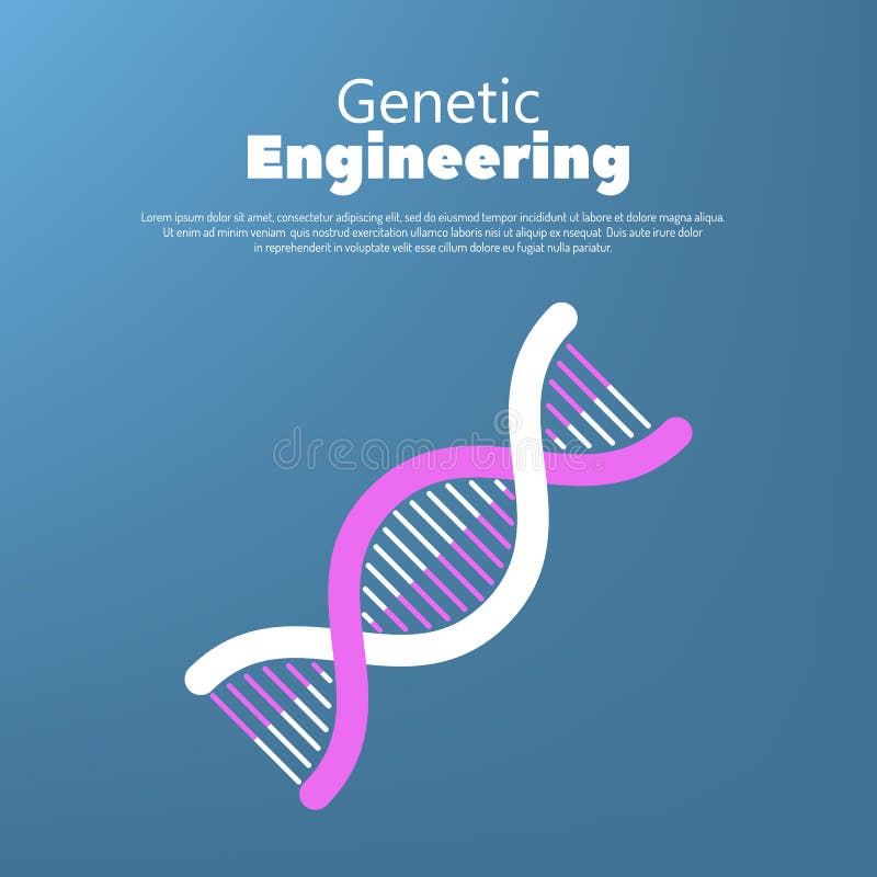 Genetic Engineering Concept, Human Genetic Code Structure Stock Vector ...
