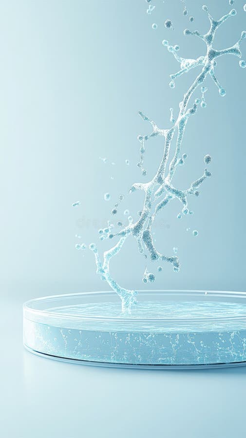 Genetic Engineering Concept: Liquid Splash Forms Branching Structure in ...
