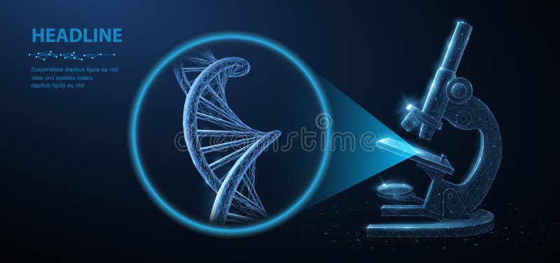 Genetic Engineering Concept. Vector 3d Dna Molecule Helix Spiral Model ...